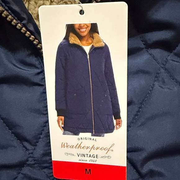 Weatherproof | Jackets & Coats | Weatherproof Vintage Navy Quilted ...